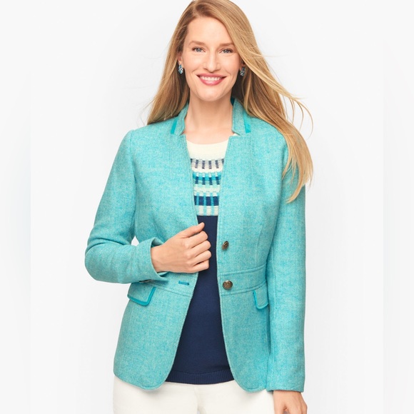Talbots | Jackets & Coats | Nwt Talbots Turquoise Wool Blend ...